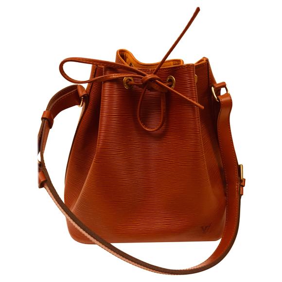 Louis Vuitton | Bags | Louis Vuitton Brown Epi Bucket Drawstring Bag ...